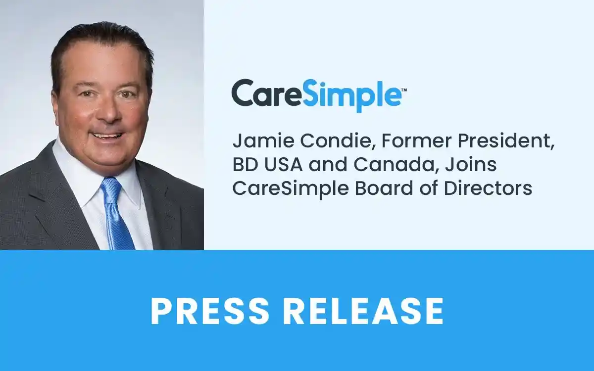 Jamie Condie, Former President, BD USA And Canada, Joins CareSimple